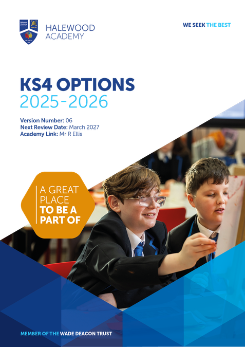 Halewood Academy - Halewood Academy Options Booklet
