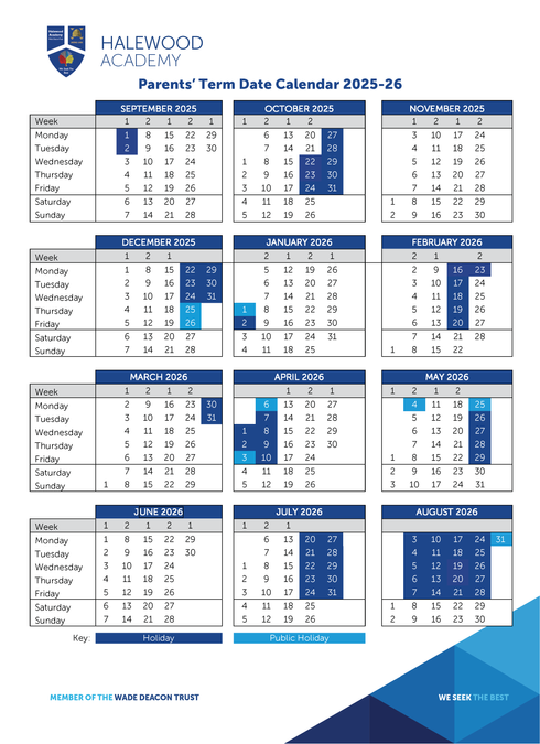 Halewood Academy - Term Dates